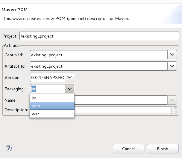 Chapter 4. Adding Maven support to an existing project Chapter 4. Adding Maven support to an existing project