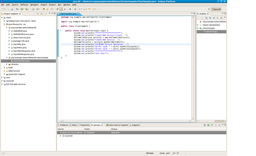 Chapter 3. Creating a Web Service Client from a WSDL Document using JBoss WS