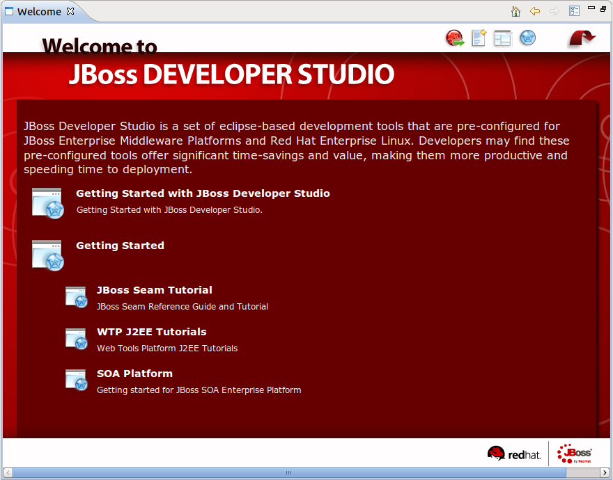 Chapter 1. Getting Started with JBoss Developer Studio Chapter 1. Getting Started with JBoss Developer Studio